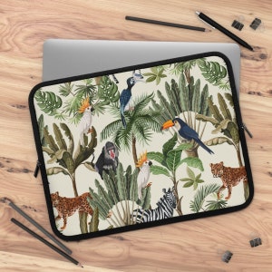 Jungle Animals Laptop Sleeve Laptop Case Animals Laptop Sleeve Office ...