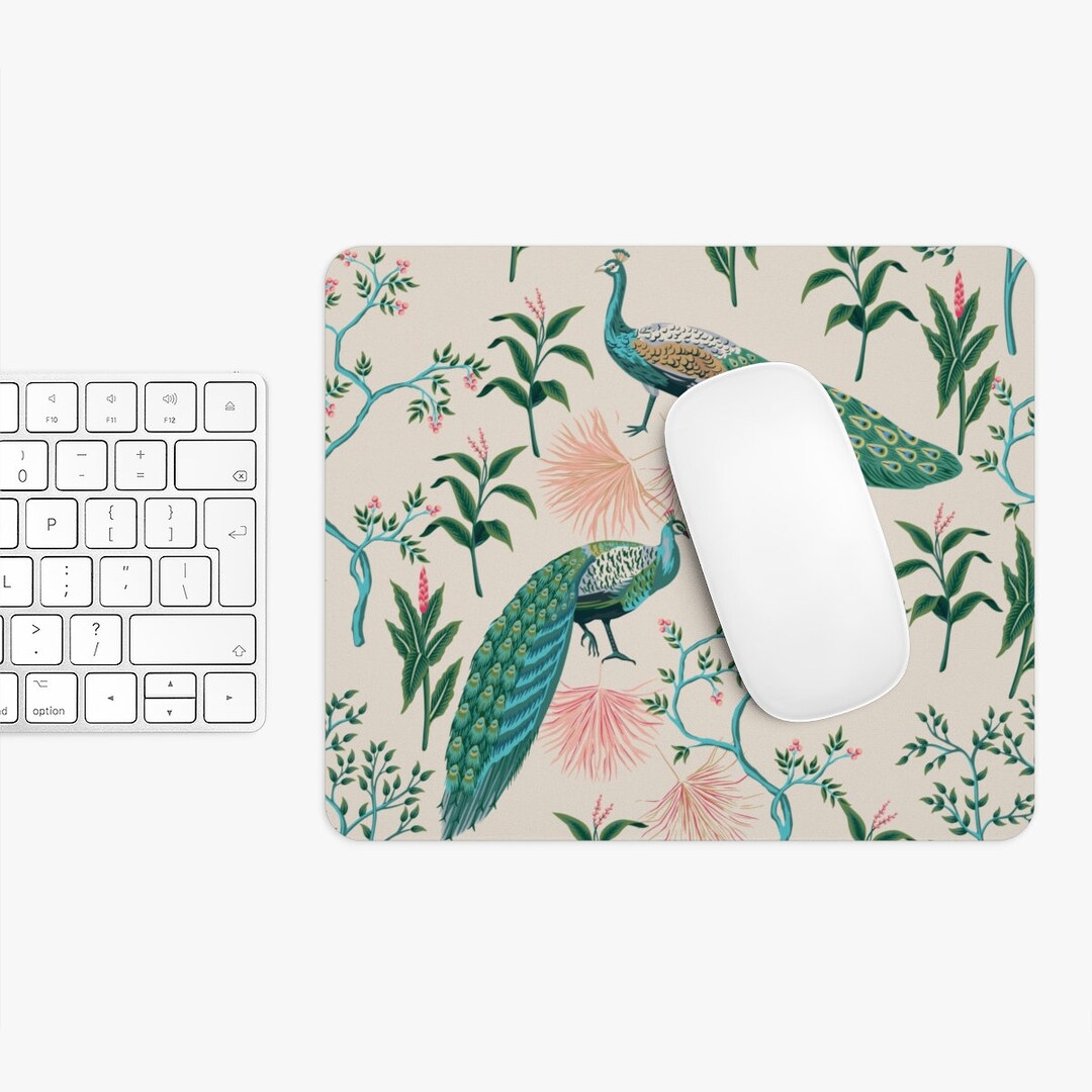 Chinoiserie Peacocks Mouse Pad Rectagular Mouse Pad Office Desk ...