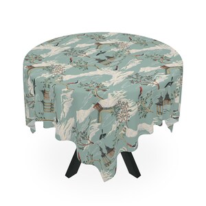 Chinoiserie Chinese Pagoda Tablecloth Kitchen and Dining Tablecloth ...