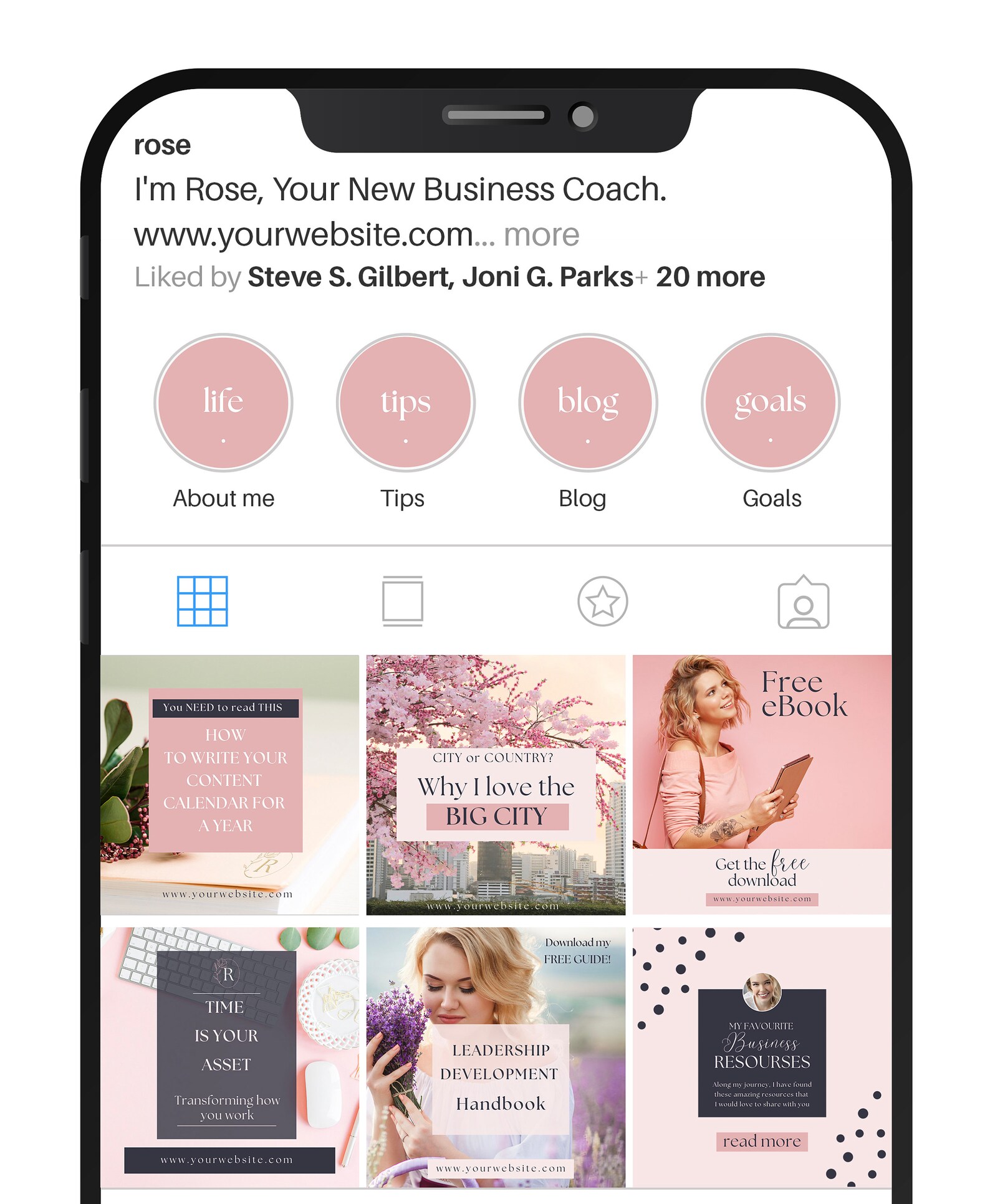 Pink Business Coaching Brand Bundle, Pink Coaching Social Media ...