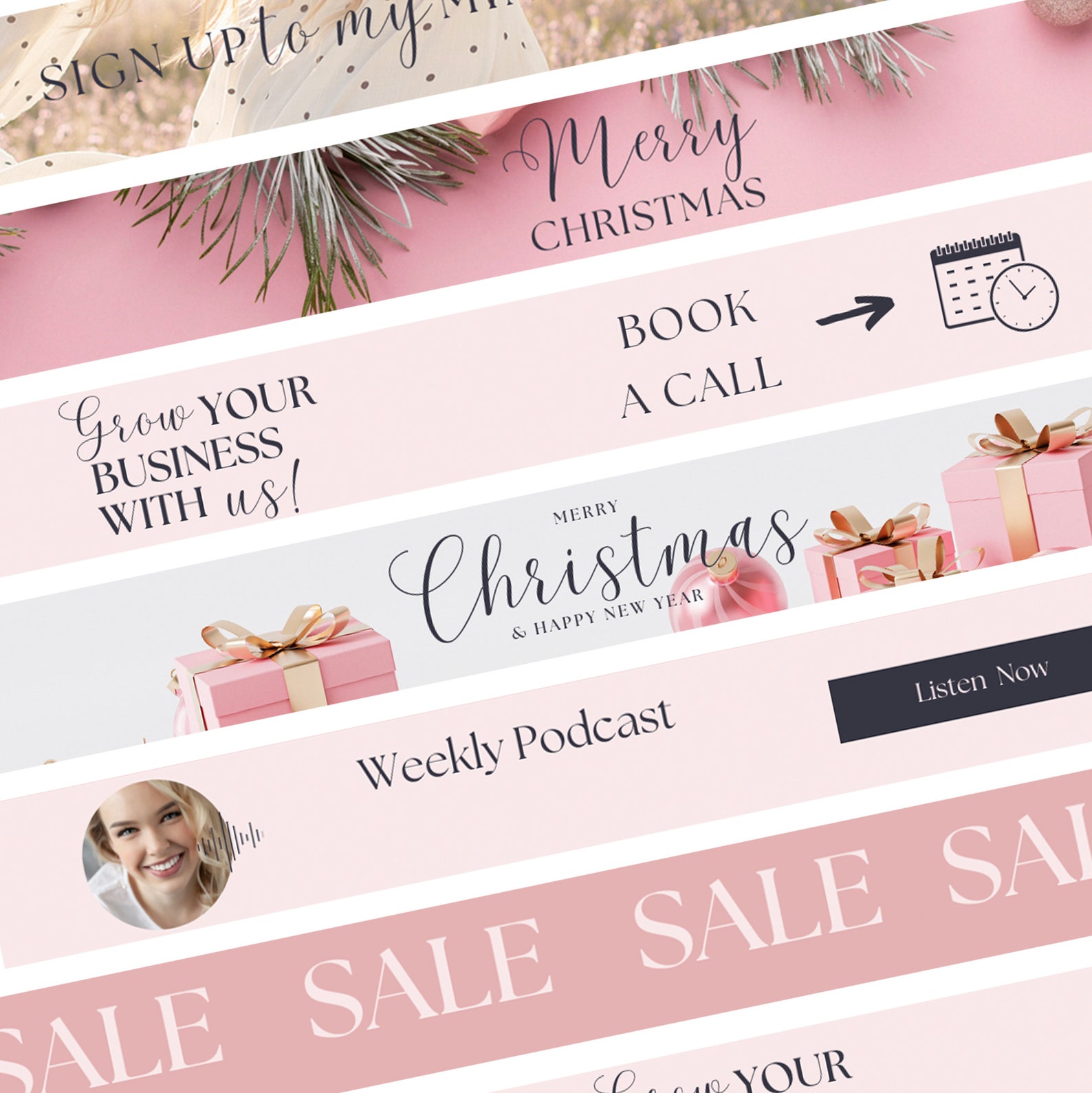 Pink Business Coaching Brand Bundle, Pink Coaching Social Media ...