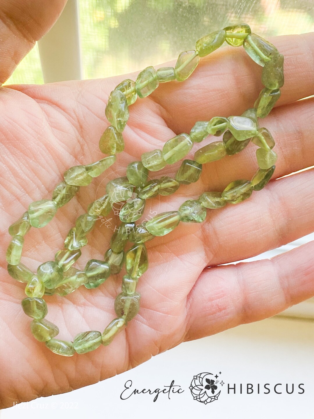 Hiddenite Freeform Beaded Stretch Bracelet Green Kunzite - Etsy