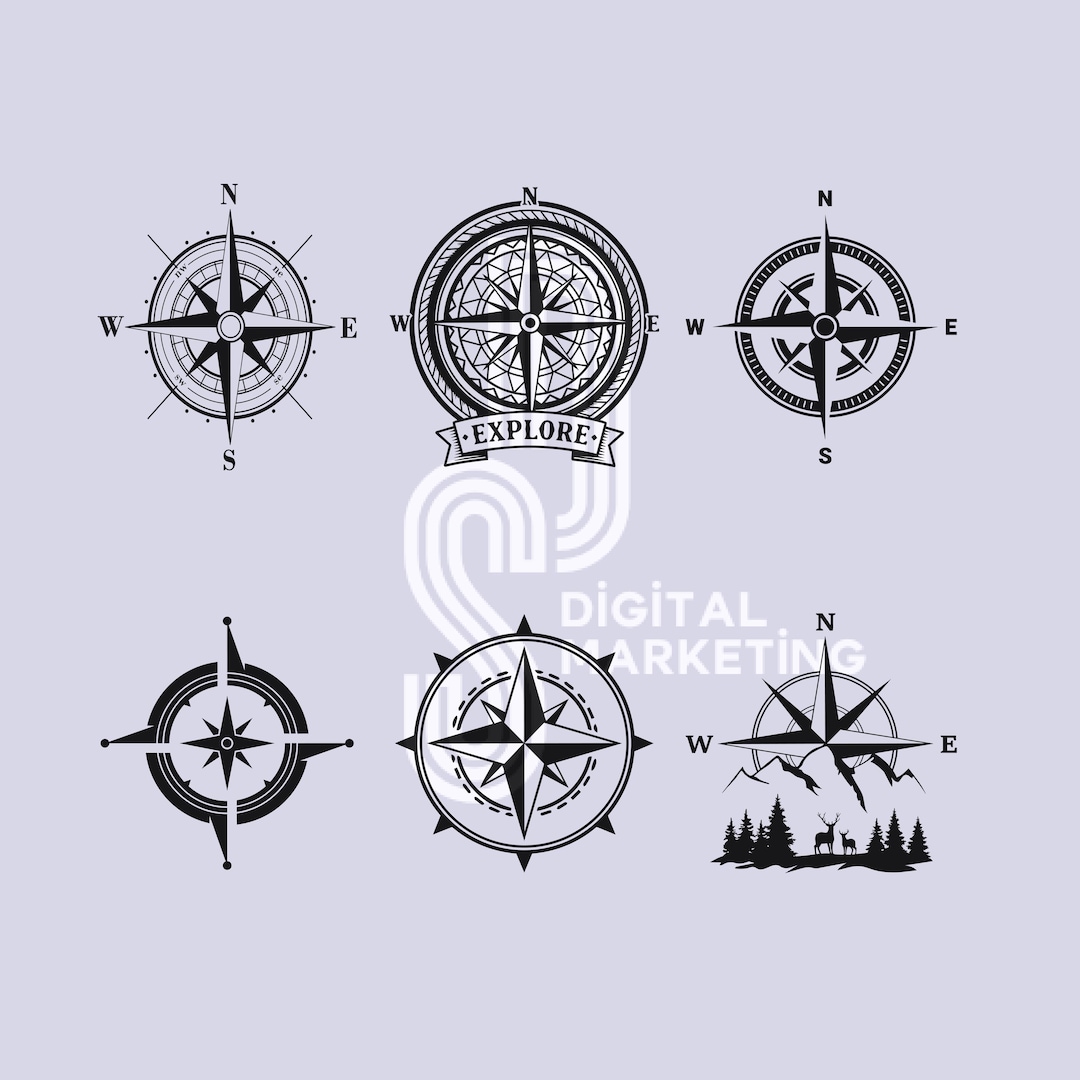 Compass SVG, Nautical Compass Svg, North South East West Png, Compass ...