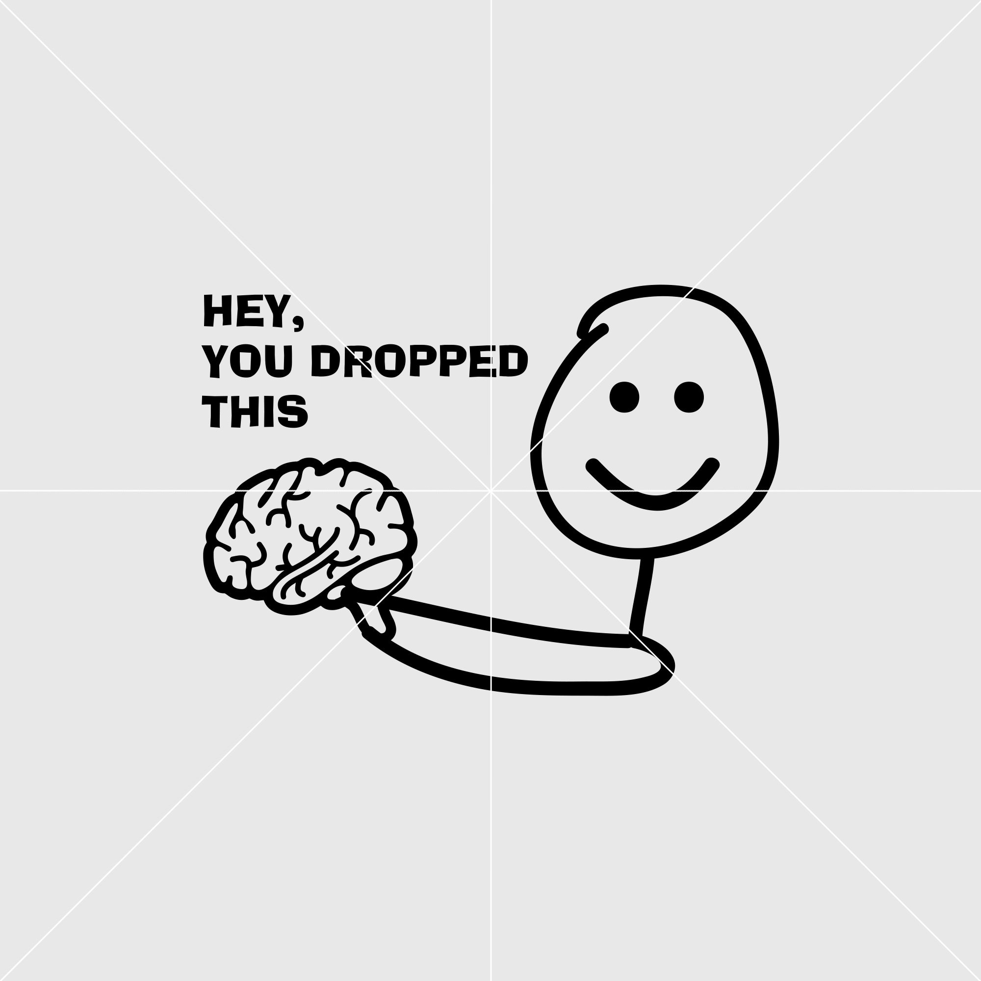 Hey You Dropped This Svg Sarcastic Svg Funny Svg Brain - Etsy Canada