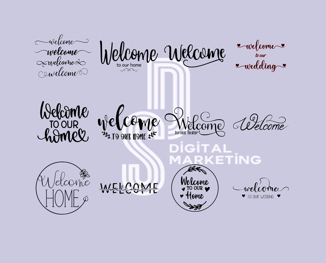 Welcome SVG Bundle, Personalized Svg, Wedding Svg, Home Svg, Welcome ...