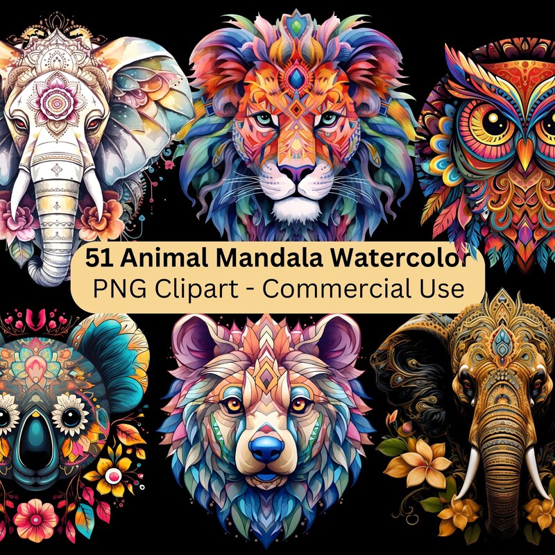 Animal Mandala Svg - Etsy