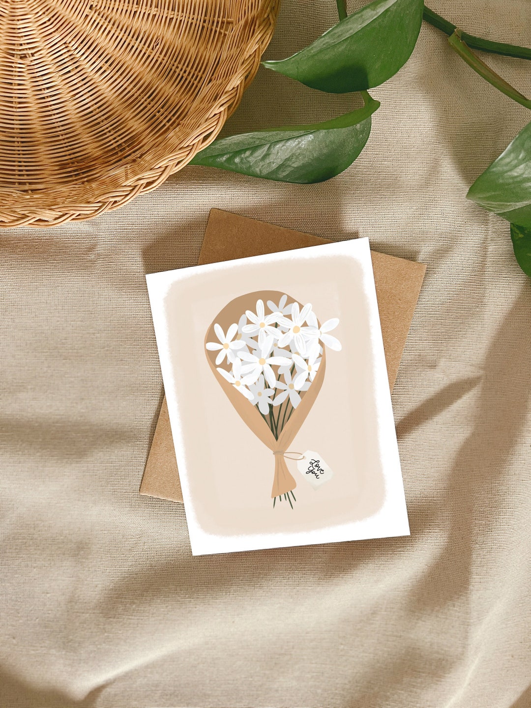 Love You Note Cards- Blank Greeting Card- Note Card- Illustrated ...