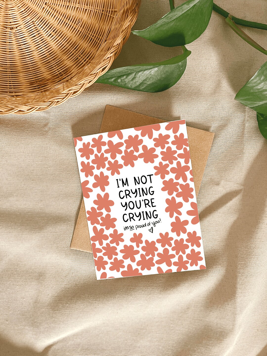I'm Not Crying Greeting Card- Blank Greeting Card- Note Card ...