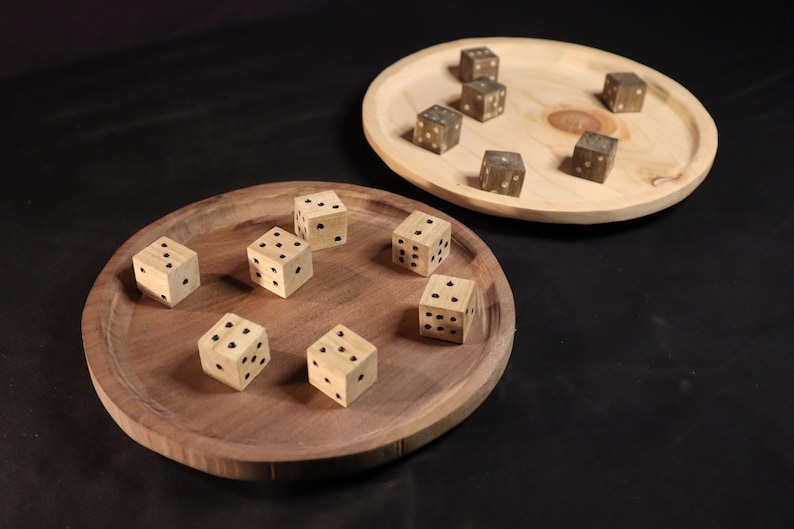 Handmade Wooden Dice Set - Etsy