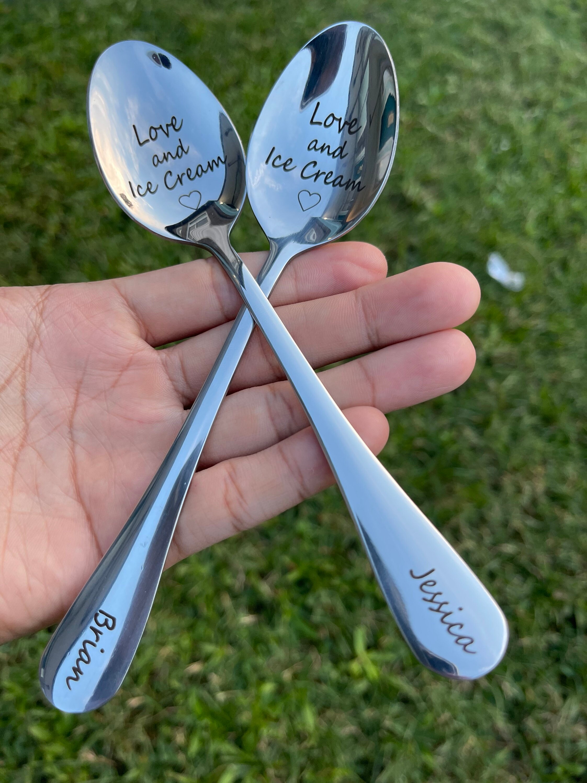 Custom Spoon Grandma Grandpas Ice Cream Spoon Boy Girl - Etsy