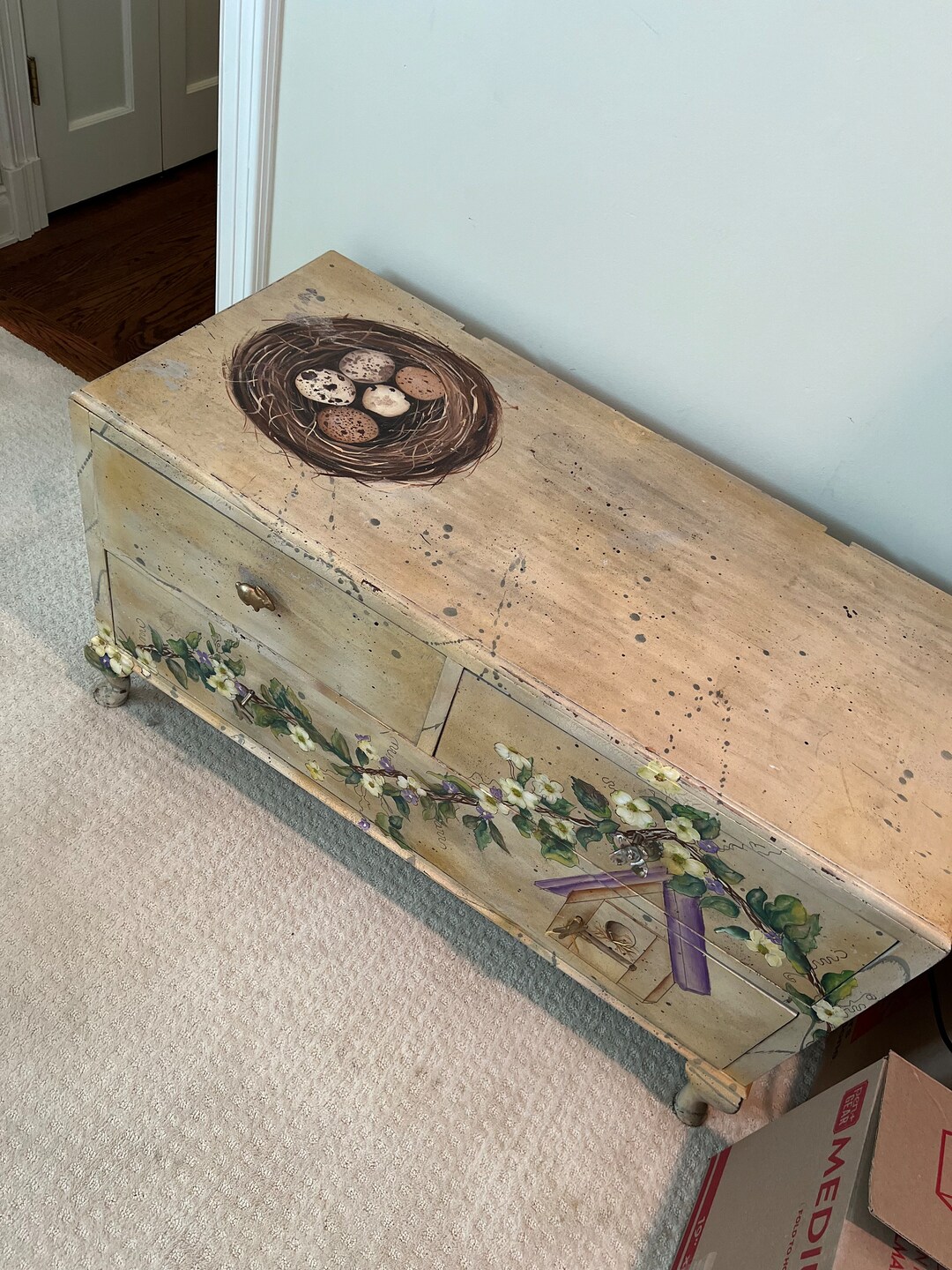 Vintage Fat Rat Spring Floral Dresser - Etsy