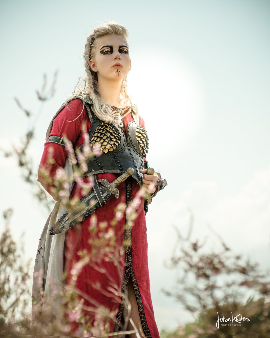 Handmade Viking Leather Bodice With Gold Embossing- Cosplay/larp ...