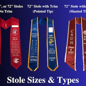 Graduation Stoles - Etsy