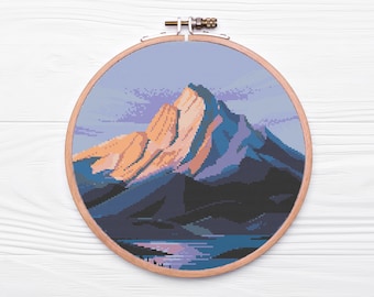 Easy Landscape Cross Stitch PDF Pattern - Etsy