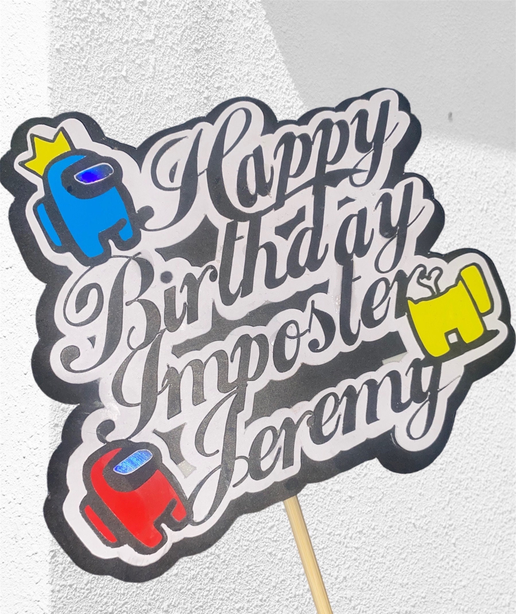 Custom Cake Toppers, Among Us Cake Topper, Cool Cake Toppers ...