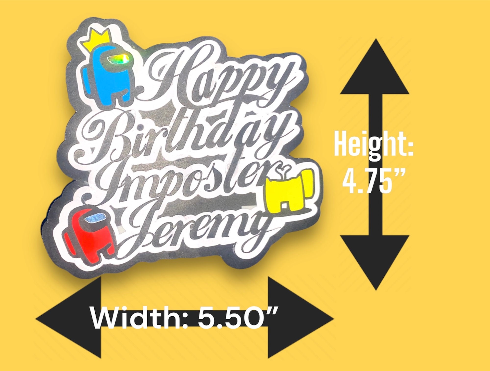 Custom Cake Toppers, Among Us Cake Topper, Cool Cake Toppers ...