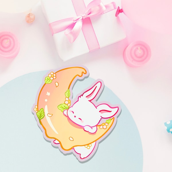 Rabbit in the Moon - Etsy