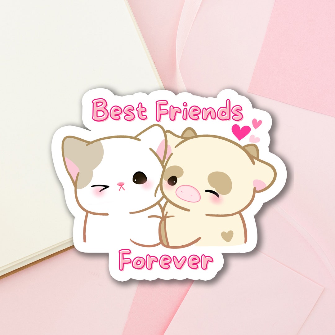 Best Friends Forever Cat and Cow Sticker - Etsy