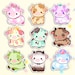 Cow Milk Carton Sticker Set, Kawaii Cow Milk Sticker, Cute Cow ...