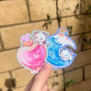 Cow Potion Stickers, Magic Cow Potion Sticker, Kawaii Cow Potion ...