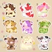 Ice Cream Cow Sticker Set Ver 2, Cute Cow Sticker Bundle, Rainbow Cow ...