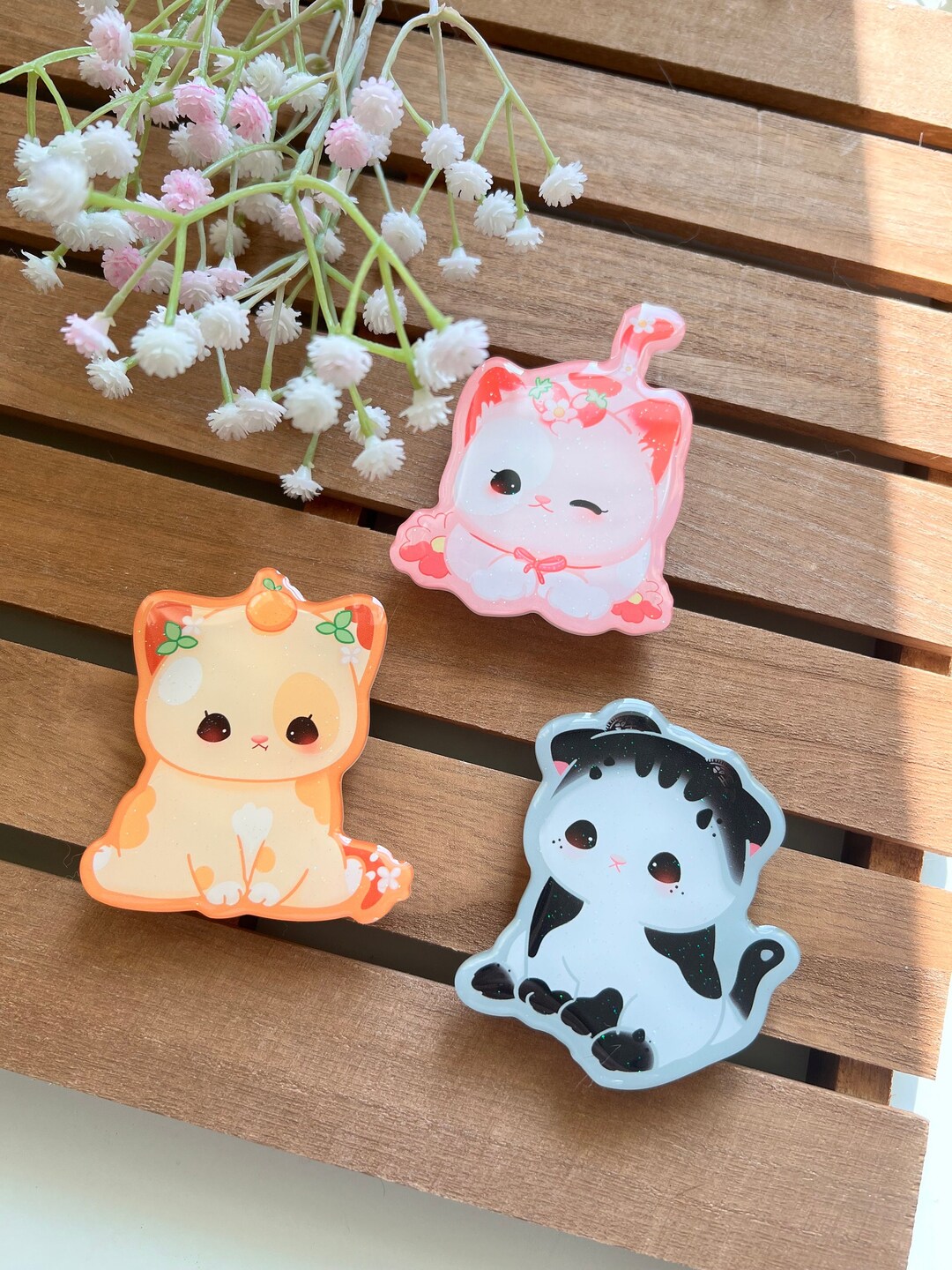 Cute Cats Phone Grips, Kitty Pop Sockets, Kawaii Phone Grips, Gifts for ...
