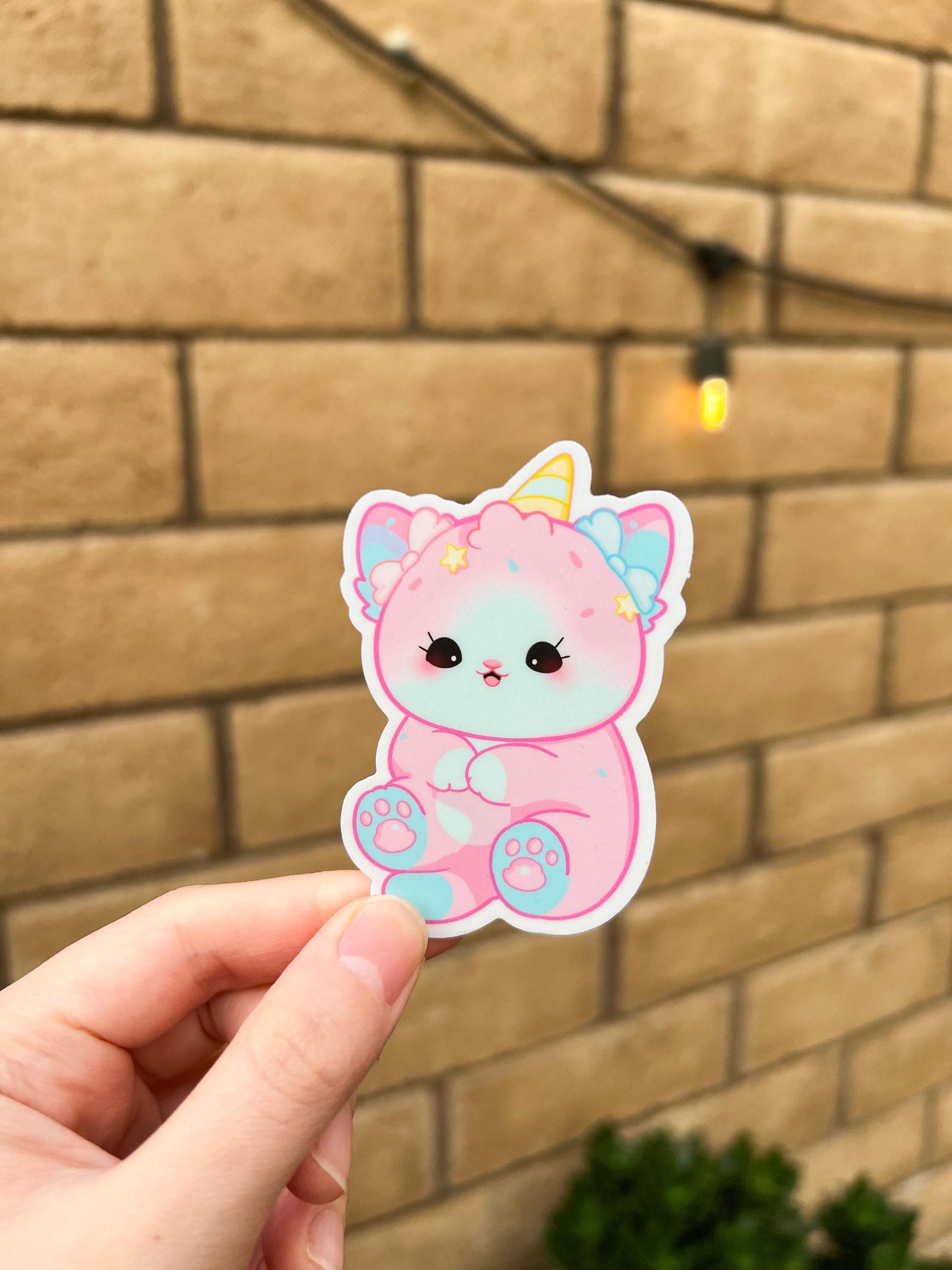 Cotton Candy Cat Sticker, Cute Snack Stickers, Kitty Cat Sticker - Etsy