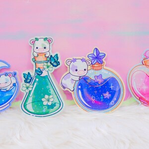 Cow Potion Stickers, Magic Cow Potion Sticker, Kawaii Cow Potion ...