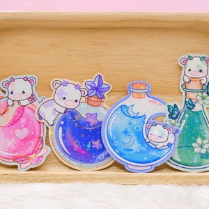 Cow Potion Stickers, Magic Cow Potion Sticker, Kawaii Cow Potion ...