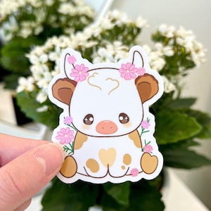 12 Birth Month Cow Stickers, Cute Cow Stickers, Waterproof Water Bottle ...