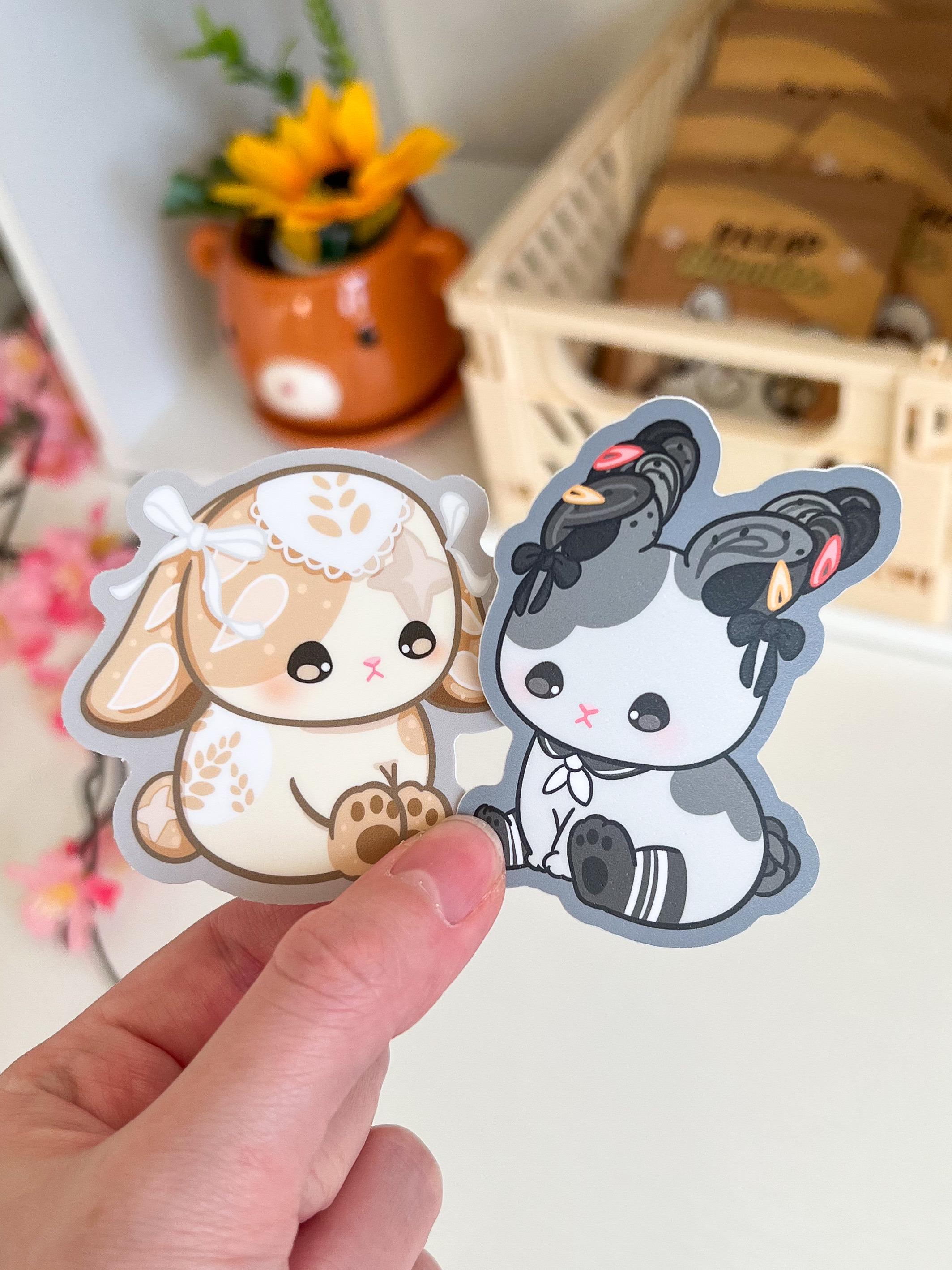 Bread Bunnies Stickers, Bakery Bunny Stickers, Bute Bread Stickers ...