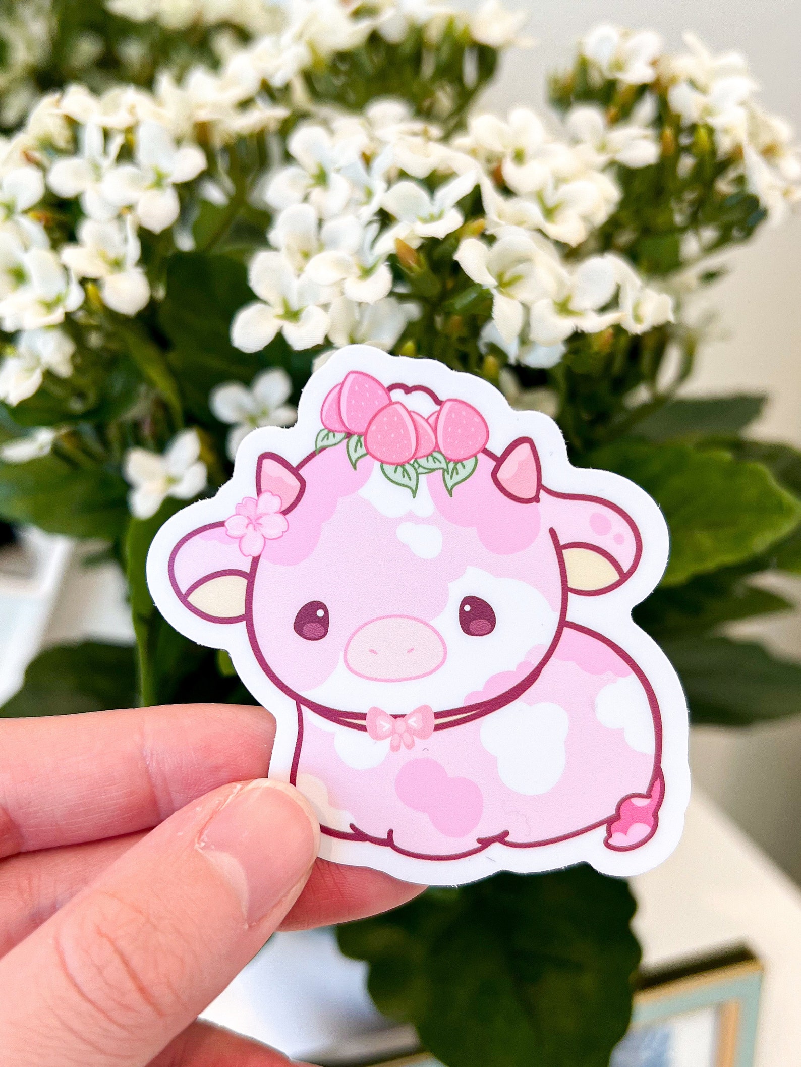 Ice Cream Cow Sticker Set, Kawaii Flavor Cow Vinyl Stickers ...