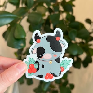 12 Birth Month Cow Stickers, Cute Cow Stickers, Waterproof Water Bottle ...