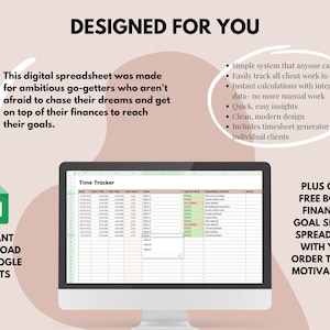 Time Tracker Spreadsheet Template for Google Sheets | Freelancer ...