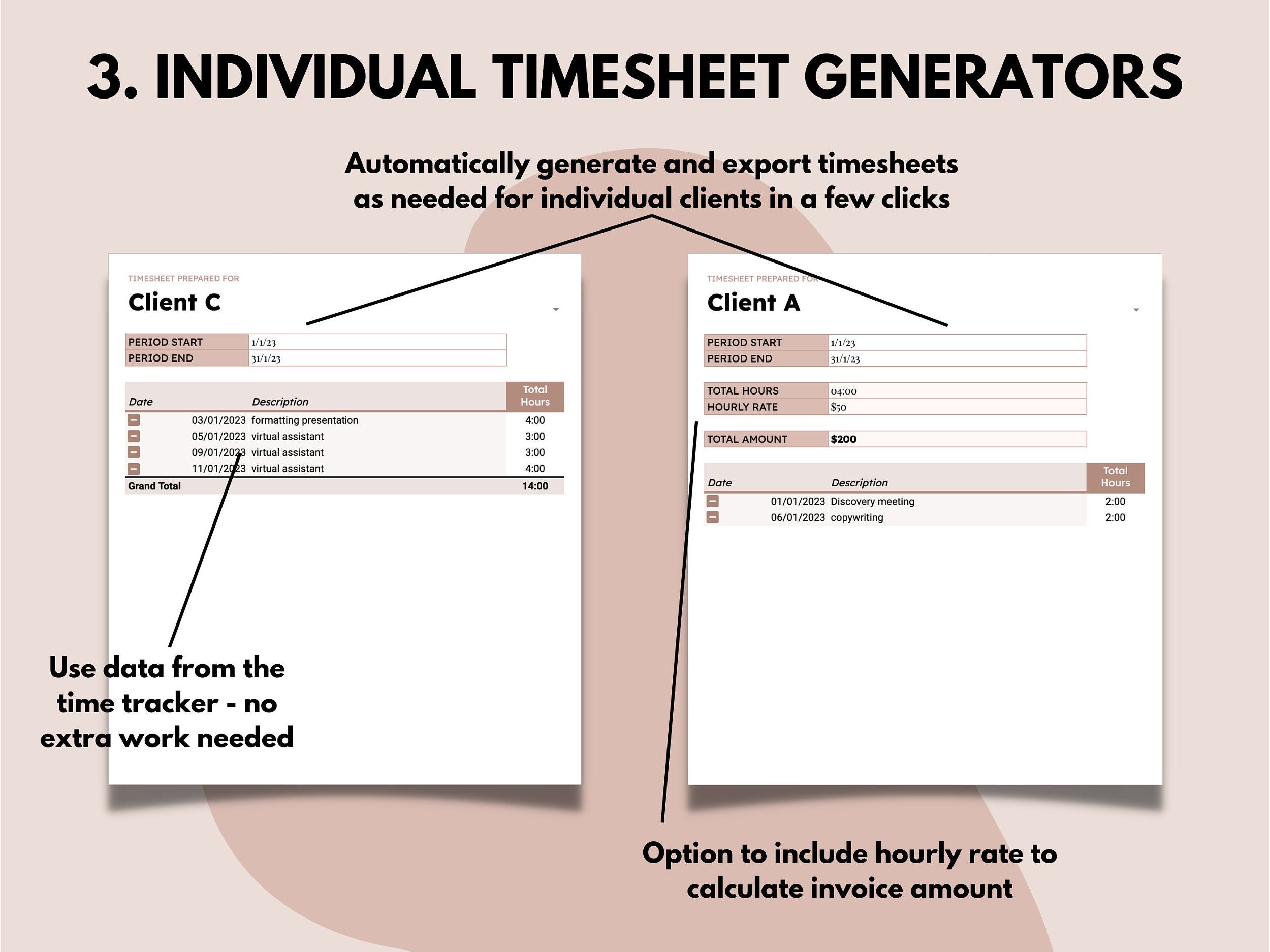 Time Tracker Spreadsheet Template for Google Sheets | Freelancer ...