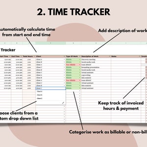 Time Tracker Spreadsheet Template for Google Sheets | Freelancer ...