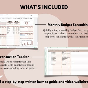 Monthly Budget Spreadsheet for Google Sheets, Digital Budget Template, Financial Planner ...