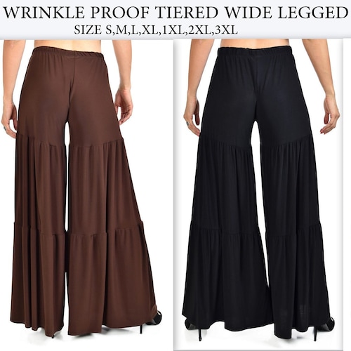 USA Made 3 Tier Palazzo Pants Tiered Pants Women Wide Leg - Etsy