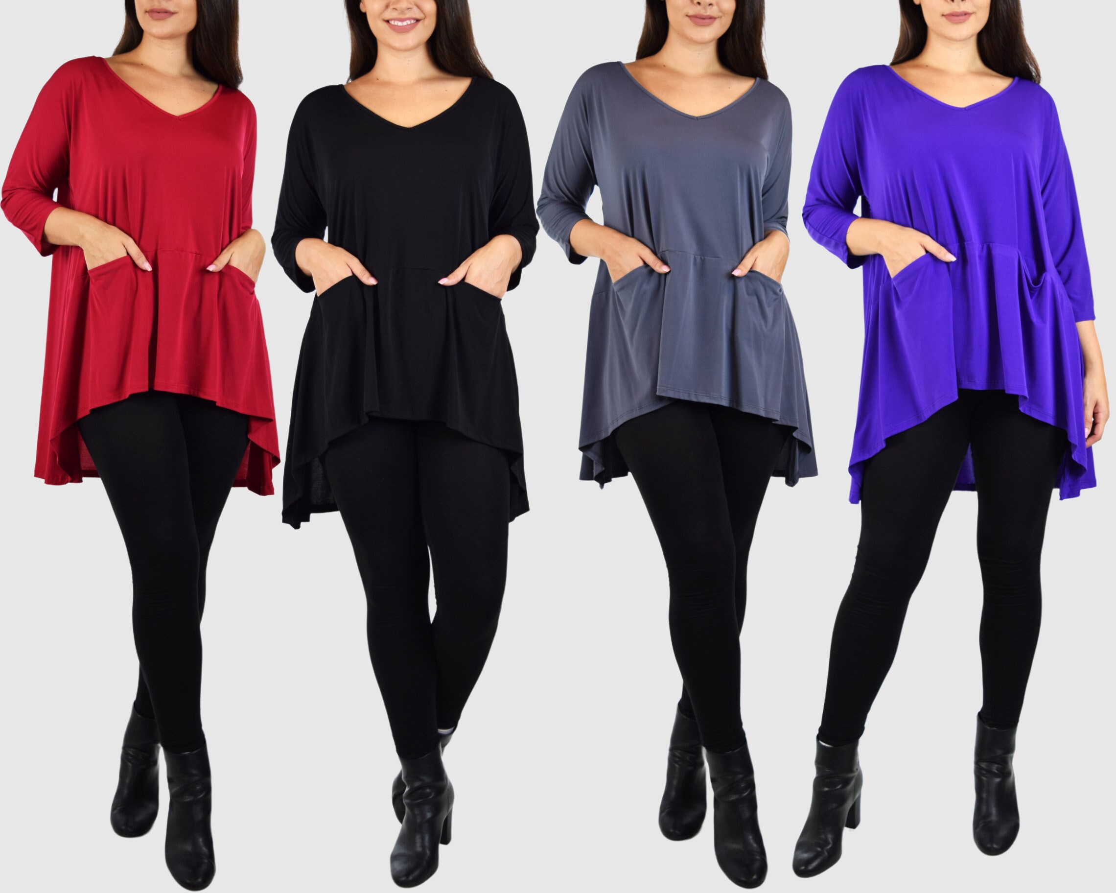 Plus Size Tunic, Oversize Tunic, Hi Low Tunic, Asymmetrical Tunic ...
