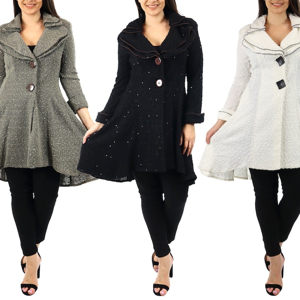 Fit and Flare Coat - Etsy UK