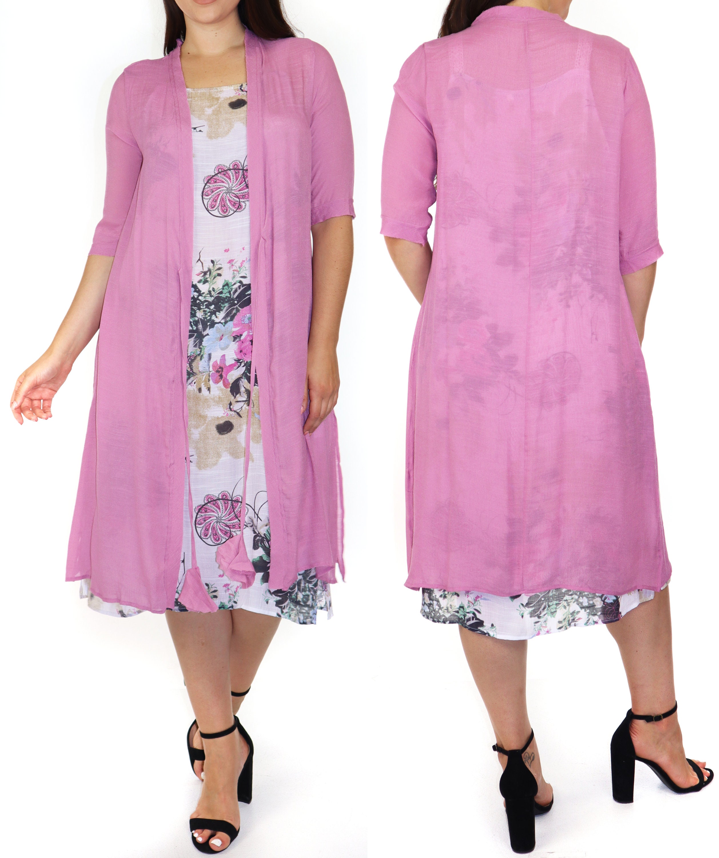 Women 2 Piece Tunic Duster and Camisole Set Comes With Semi - Etsy