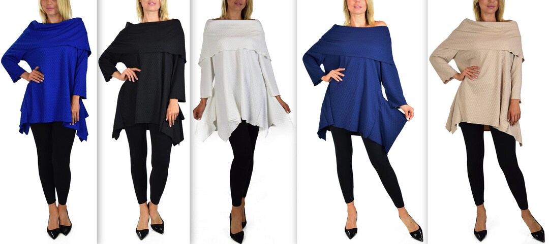 High Fashion Cowl Neck Tunic, Women Fashion Tunic,full Sleeve Cowl Neck ...