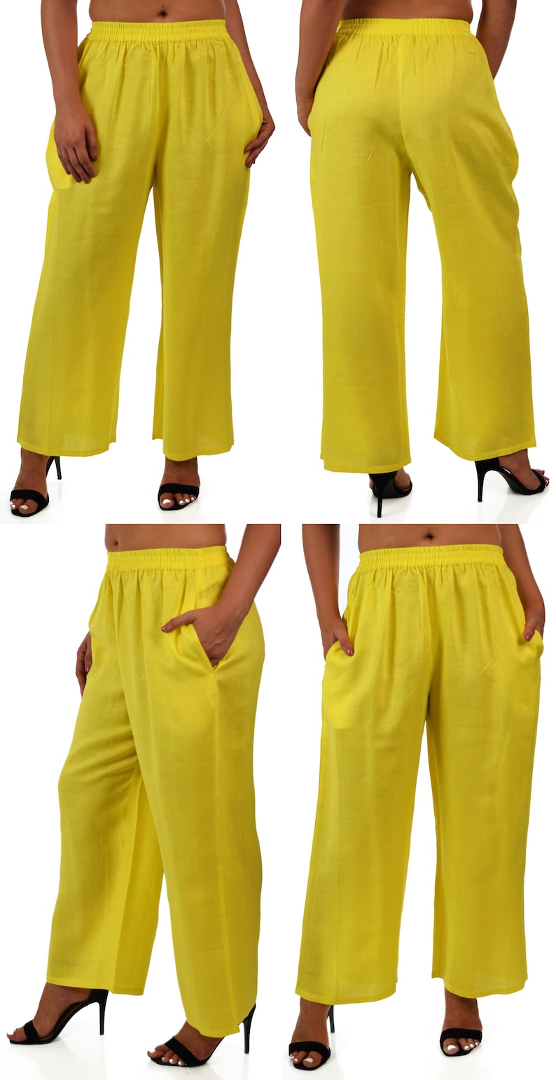 Women's Linen Cool and Comfy Pants for Warm Weather, Pants With Side ...