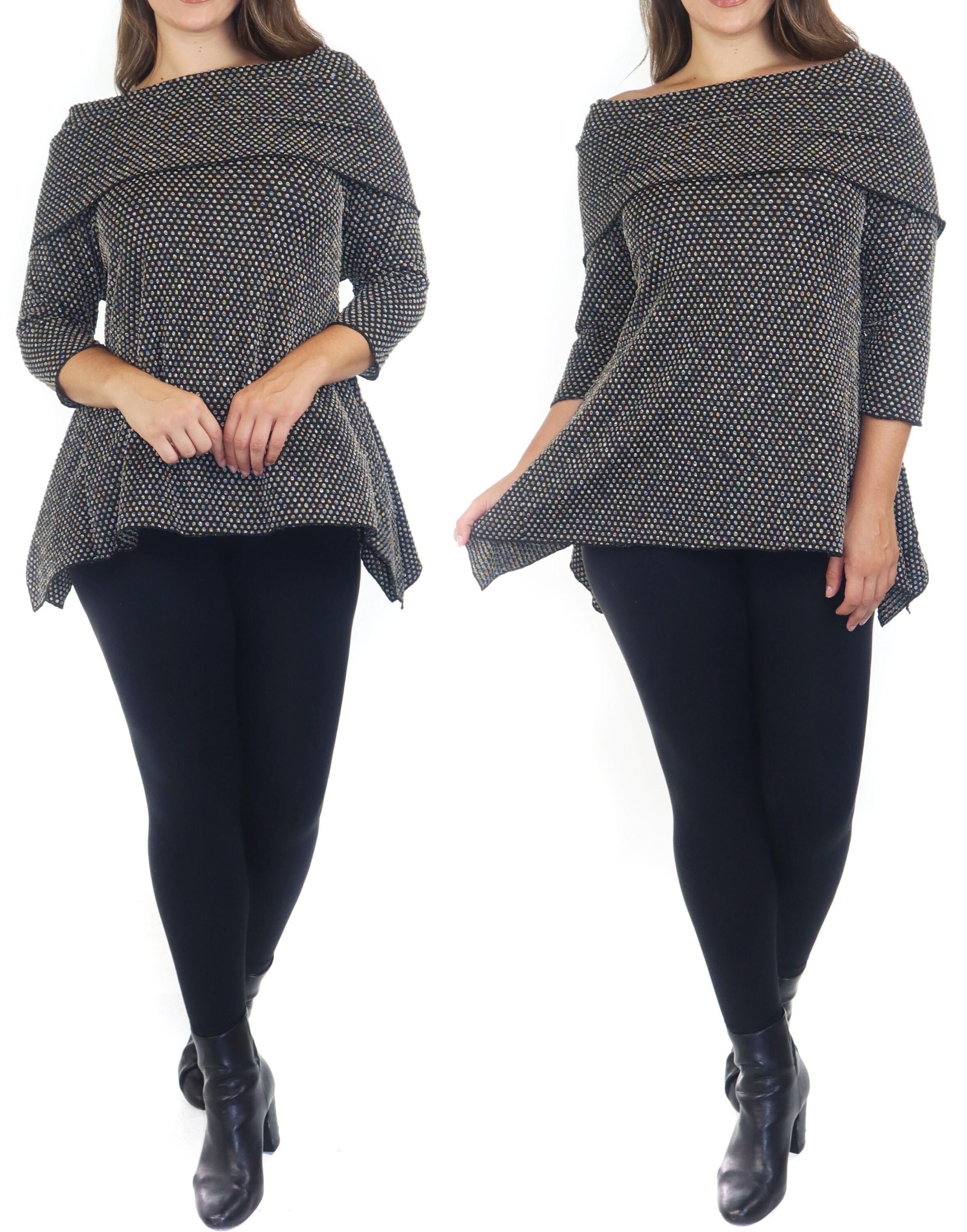 High Fashion Cowl Neck Tunic, Women Fashion Tunic, Full Sleeve Cowl ...