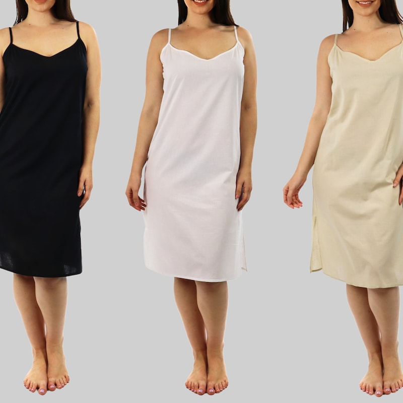 Long Black Slip Xl - Etsy