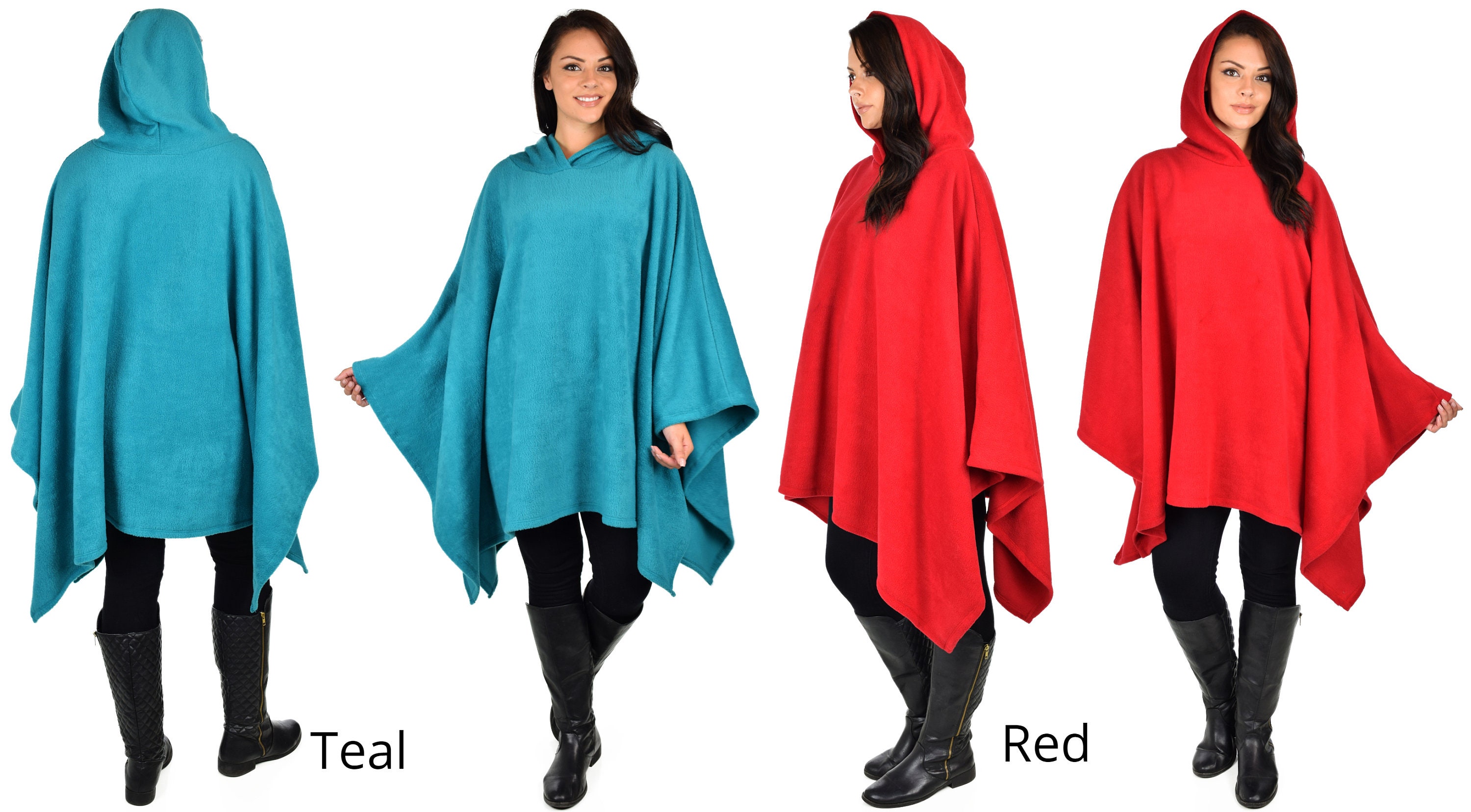 Unisex Adult Poncho Style Hoodie Sweater Fleece Cover Up | Etsy