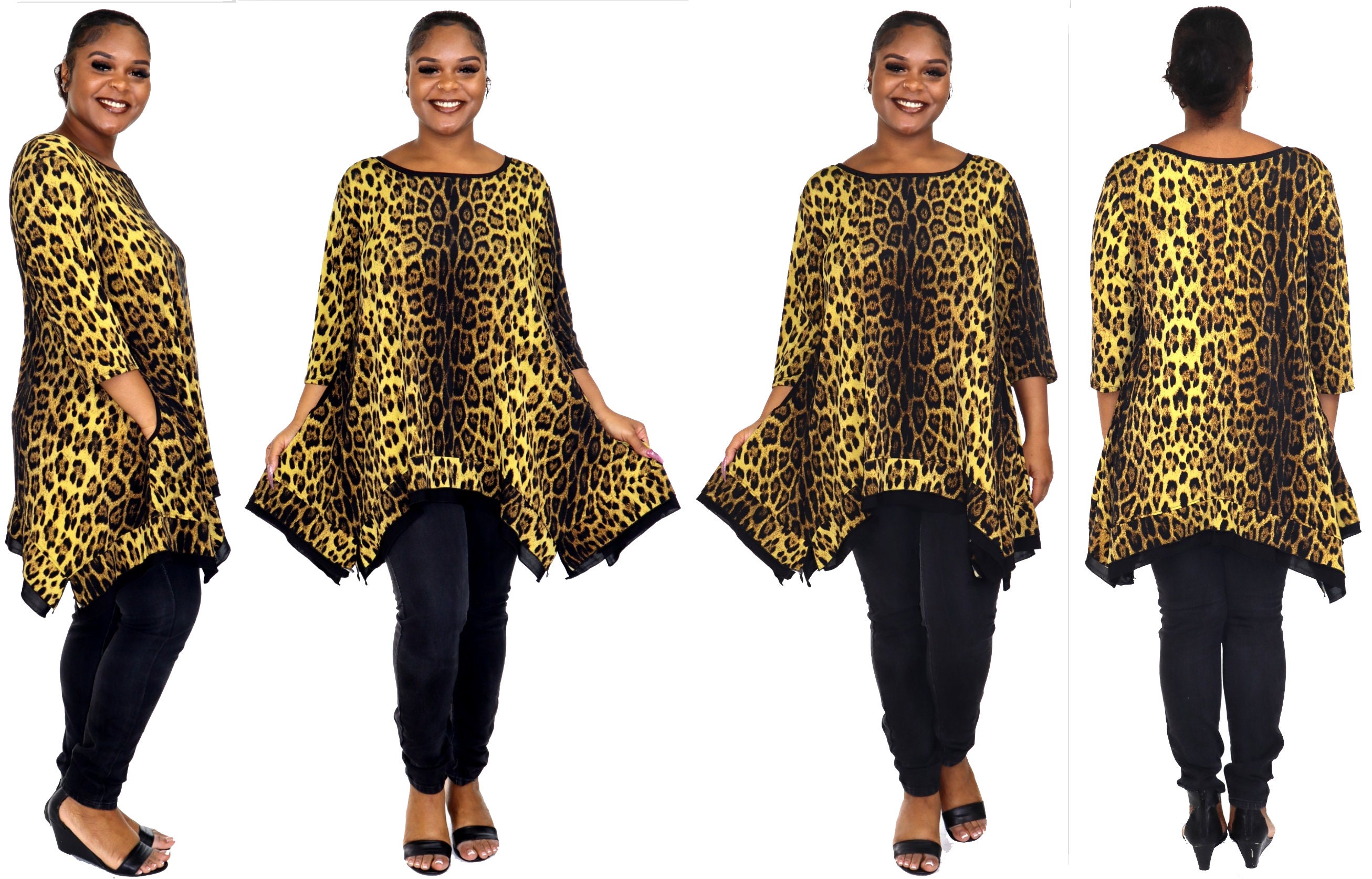 Artsy Tunic High End Tunic Animal Print Tunic Lagenlook - Etsy