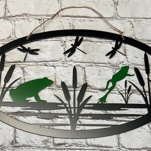 Frog Pond Scene, Frogs, Metal Sign, Made in Michigan - Etsy