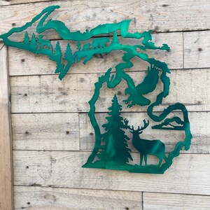 Michigan Wildlife Metal Sign: CNC Plasma Cut Wall Decor - Etsy
