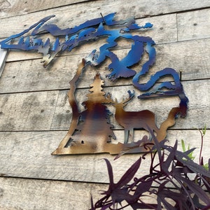 Michigan Wildlife Metal Sign: CNC Plasma Cut Wall Decor - Etsy